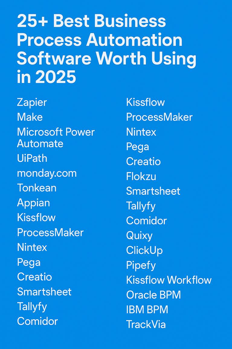 25+ Best Business Process Automation Software Worth Using in 2025